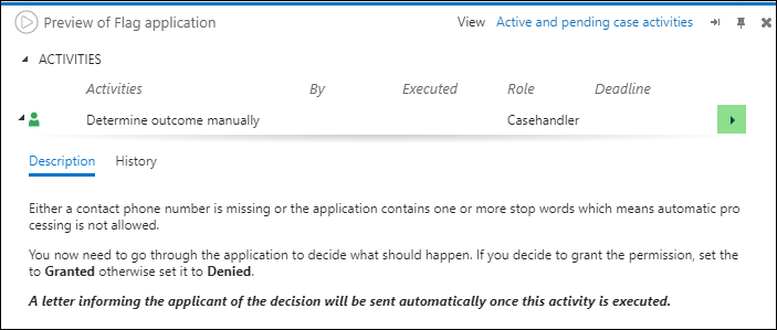 How an automated business process looks in KMD WorkZone